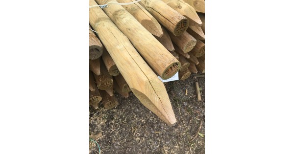 1.8m x 50-75mm Rustic Round Stake